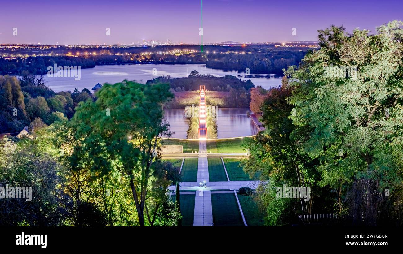 The Major axis, place of the 12 columns, Cergy, France Stock Photo - Alamy