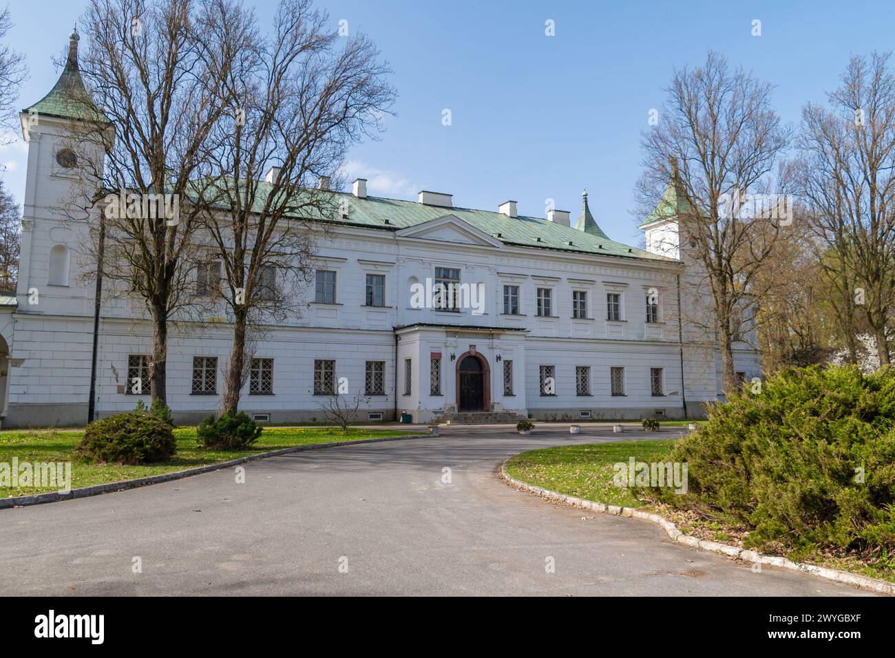 April 1, 2024. Poland. Palace in Falenty. palace in the early Baroque ...