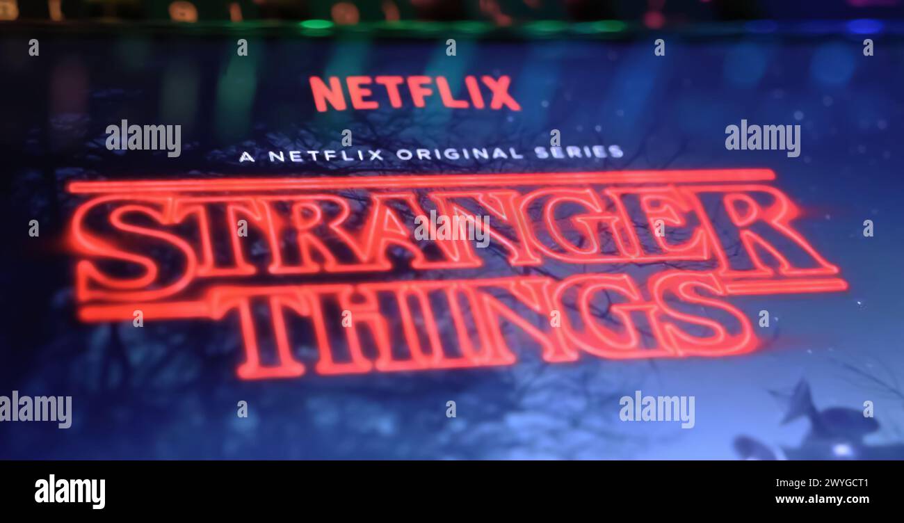 Viersen, Germany - April 3. 2024: Netflix series Stranger things cover ...