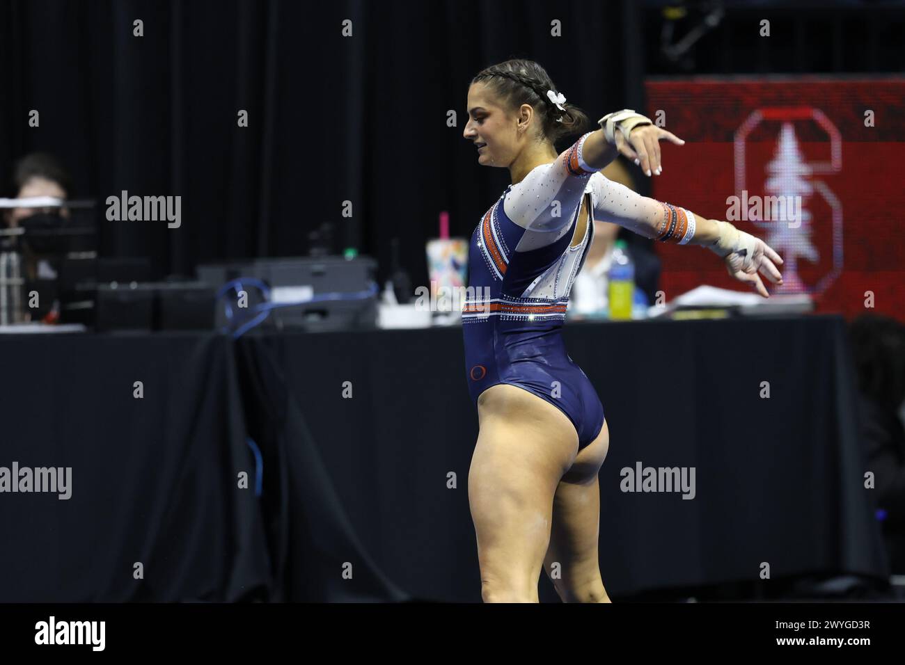 April 5, 2024: Gymnast Cassie Stevens from Auburn University during the ...