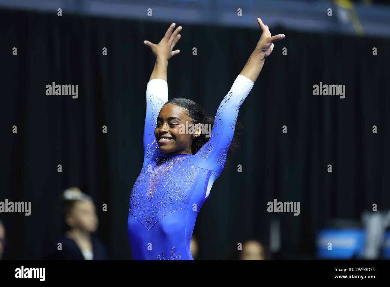 April 5, 2024: Gymnast Selena Harris from UCLA during the 2024 NCAA ...