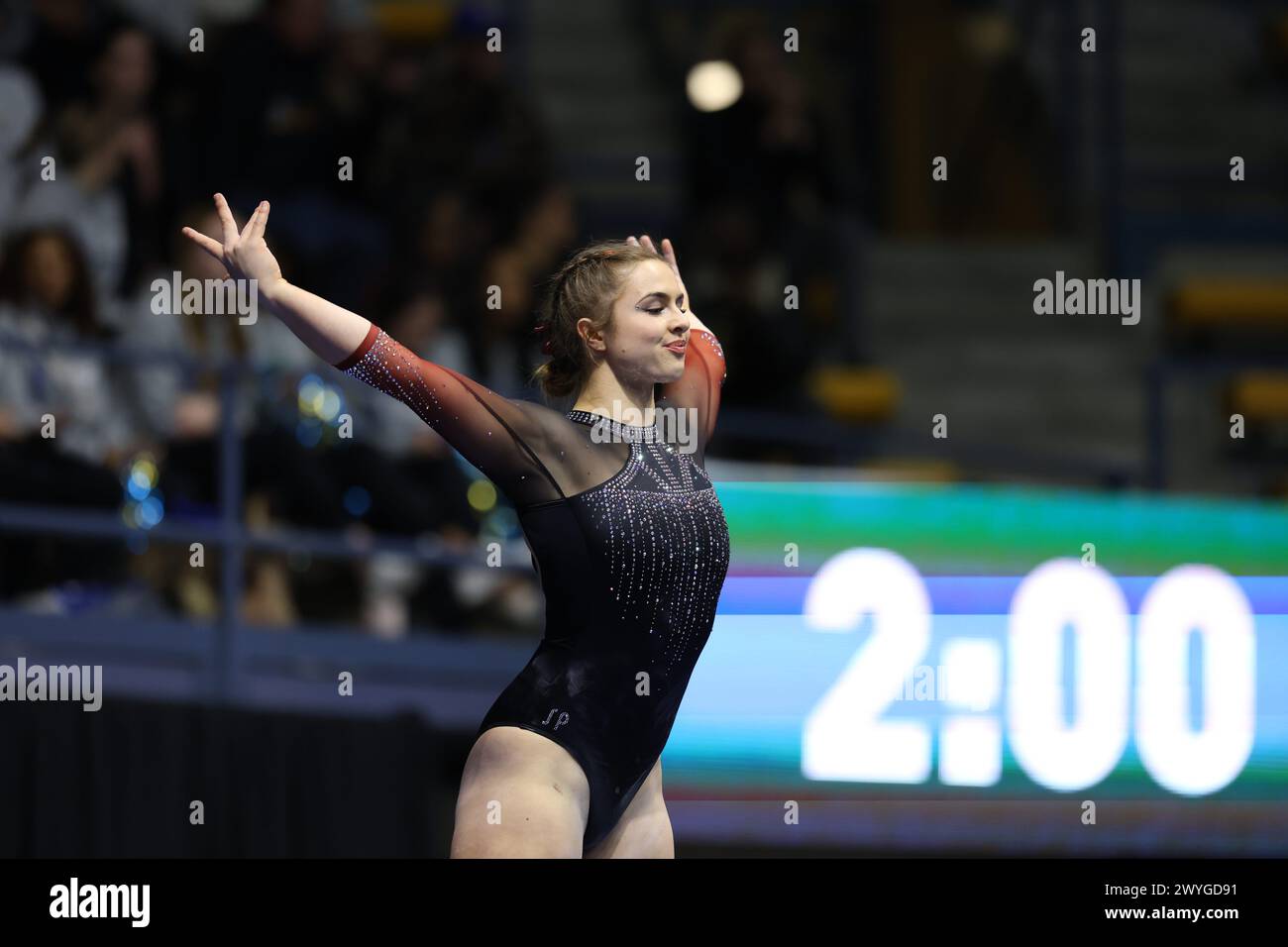 April 5, 2024: Gymnast Anna Roberts from Stanford University during the 2024 NCAA Gymnastics ...