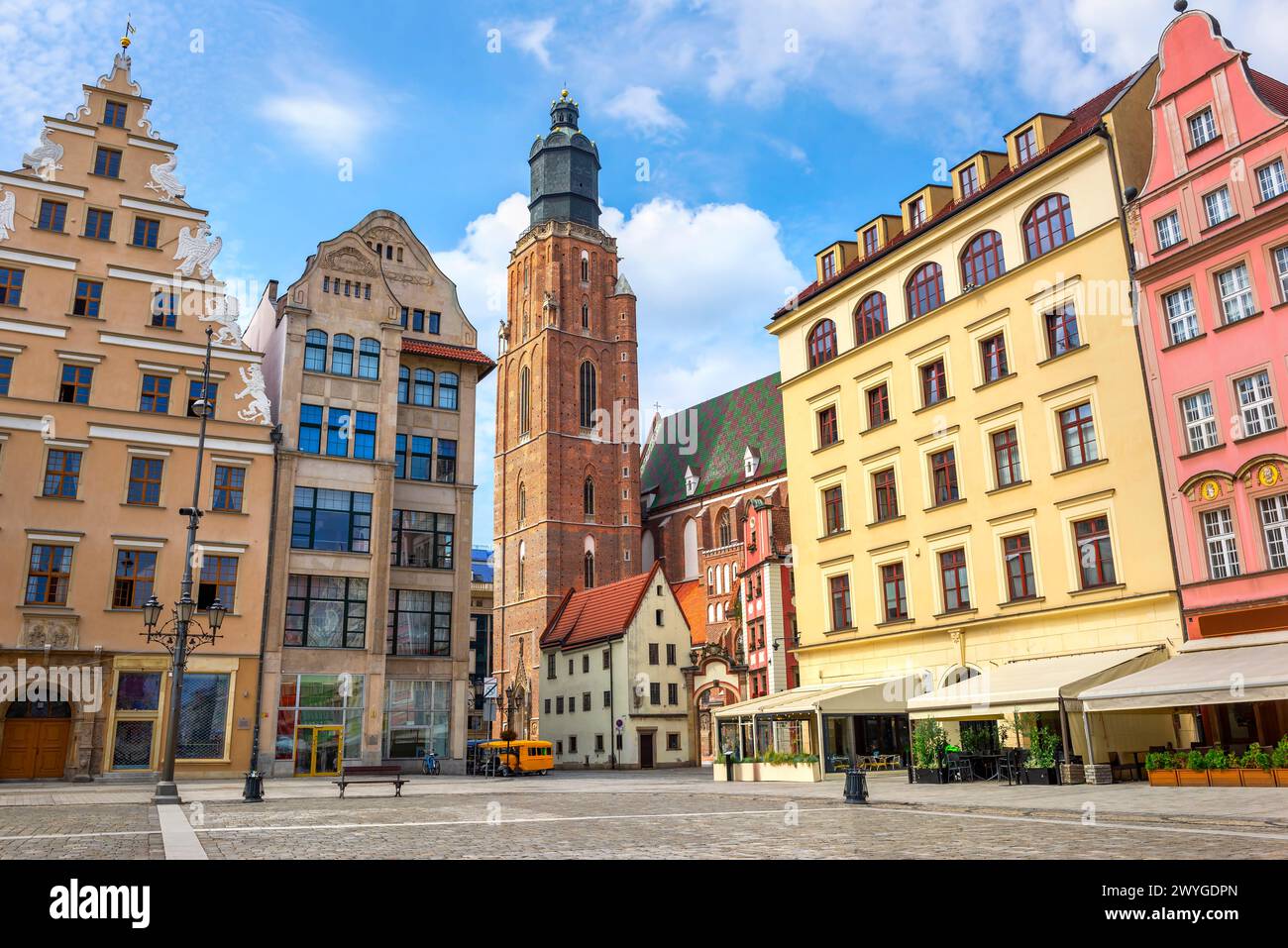 Colorful ancient architecture on the Market Square in the Old Town of ...