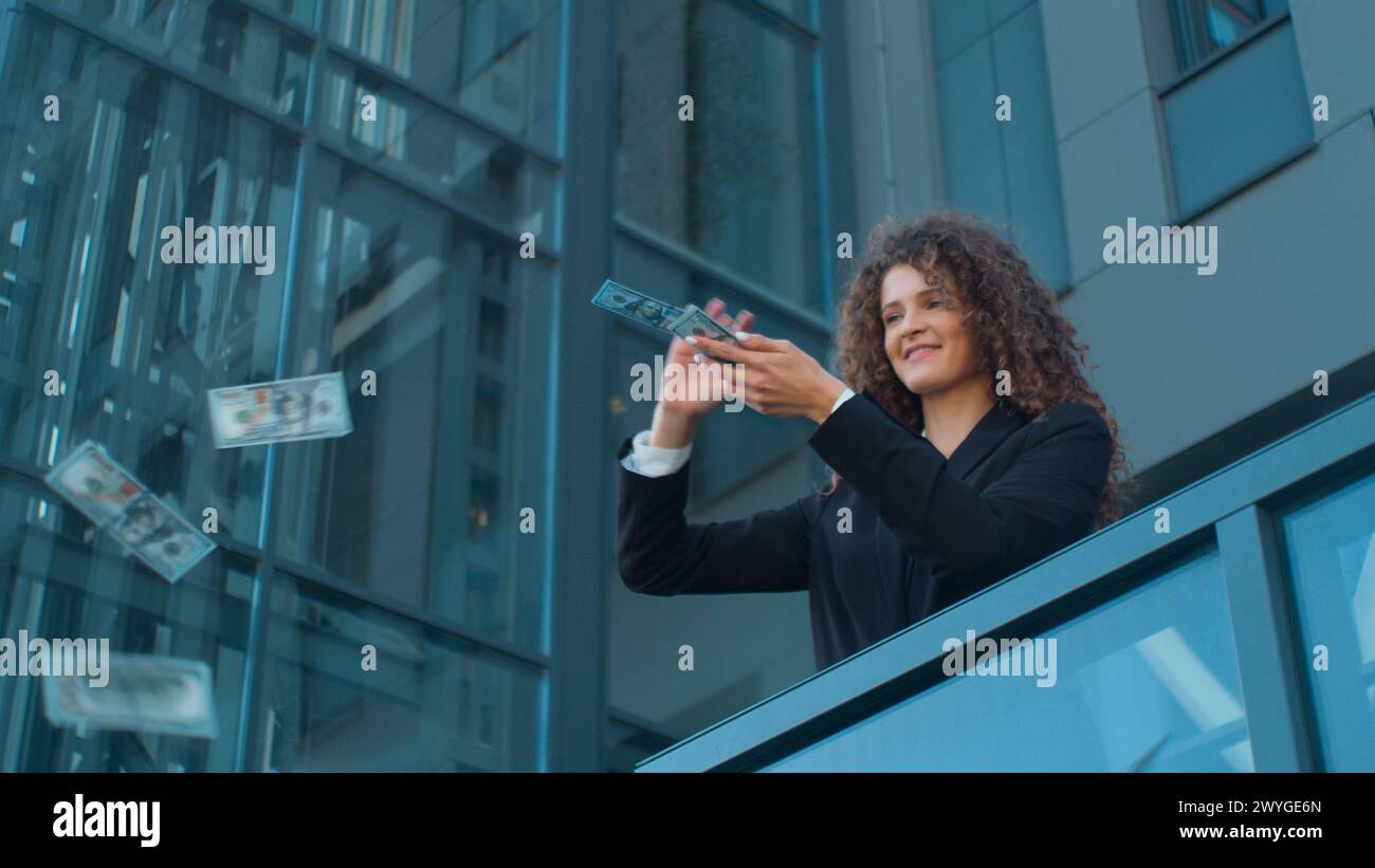 Caucasian rich business lady successful woman businesswoman ...