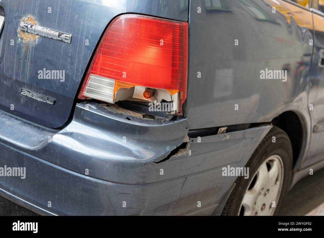 July 21, 2023: Car with fender bender after an accident. Accident ...