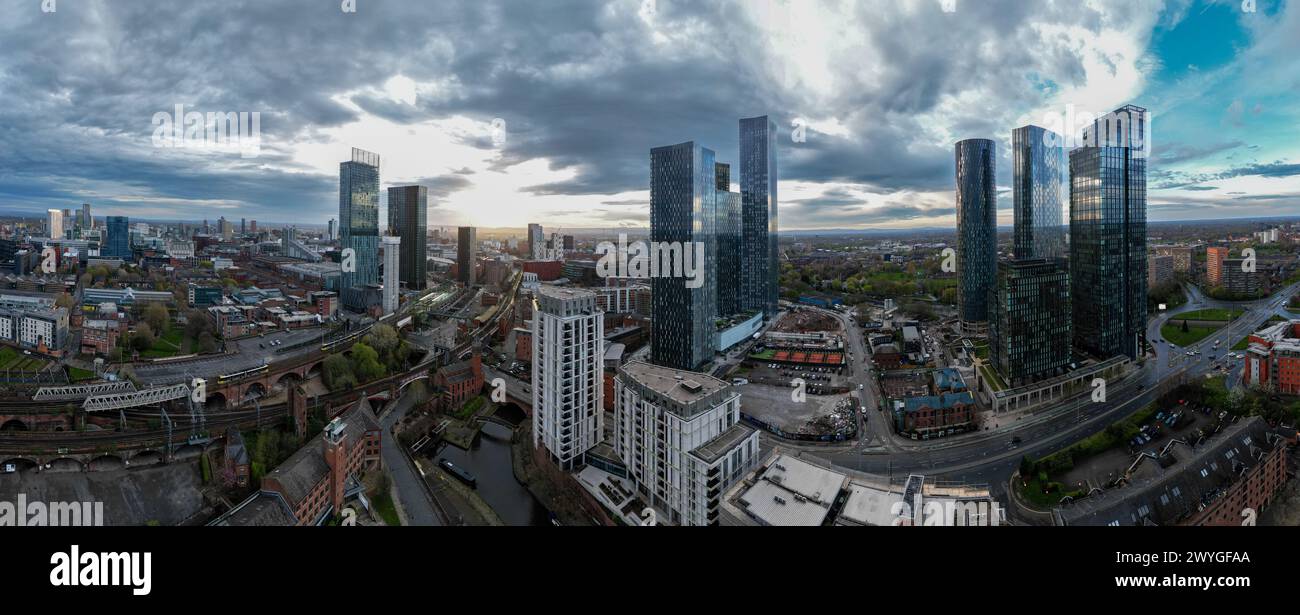 The Sunrises over Deansgate Square, a residential skyscraper cluster on ...