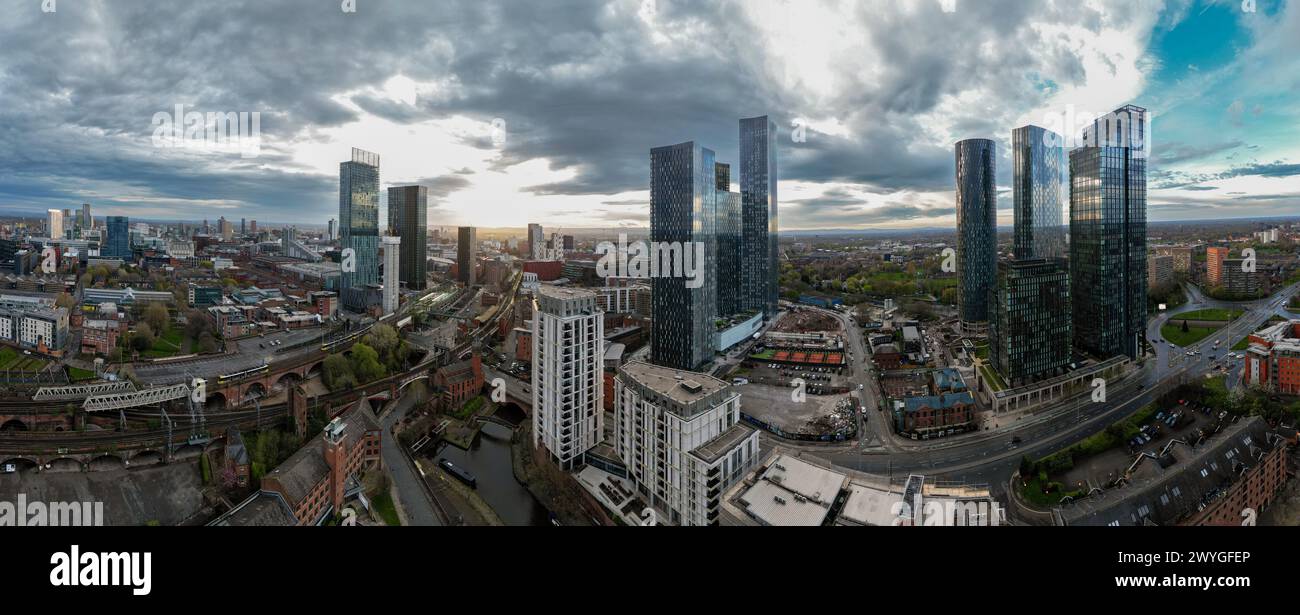 The Sunrises over Deansgate Square, a residential skyscraper cluster on ...