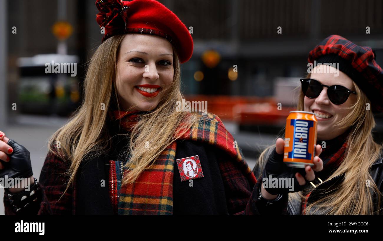 New York City, USA. 06th Apr, 2024. Spectators watch the 26th annual ...