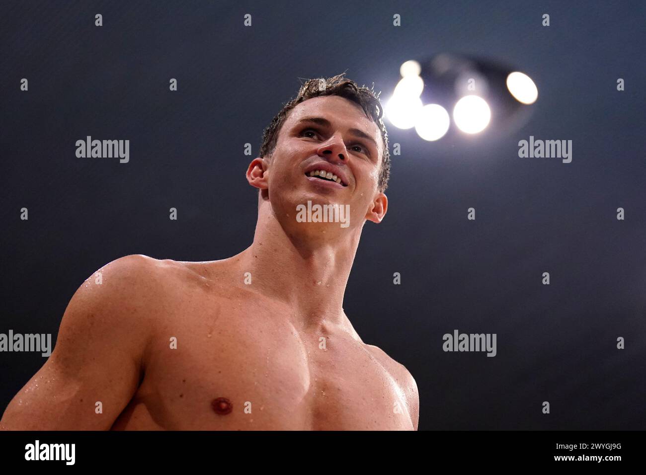 Ben Proud after winning the Men's 50m Freestyle Final on day five of ...