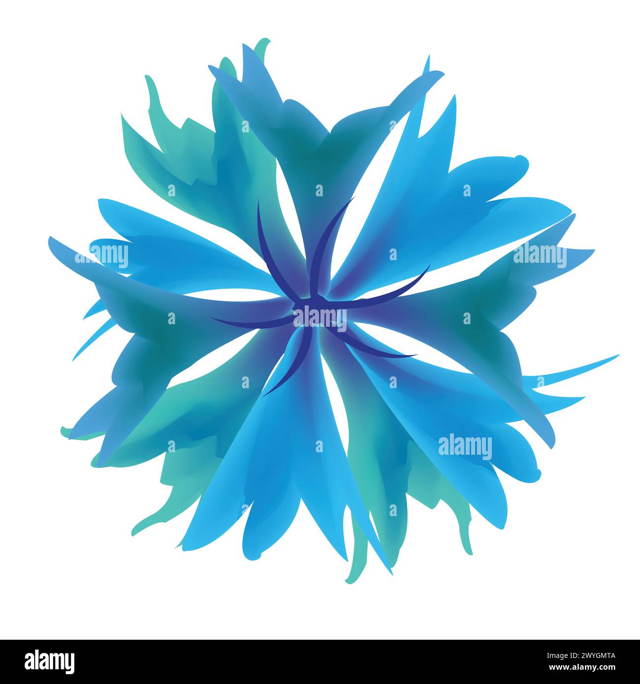 Beautiful blue flower in Stock Vector Images - Alamy