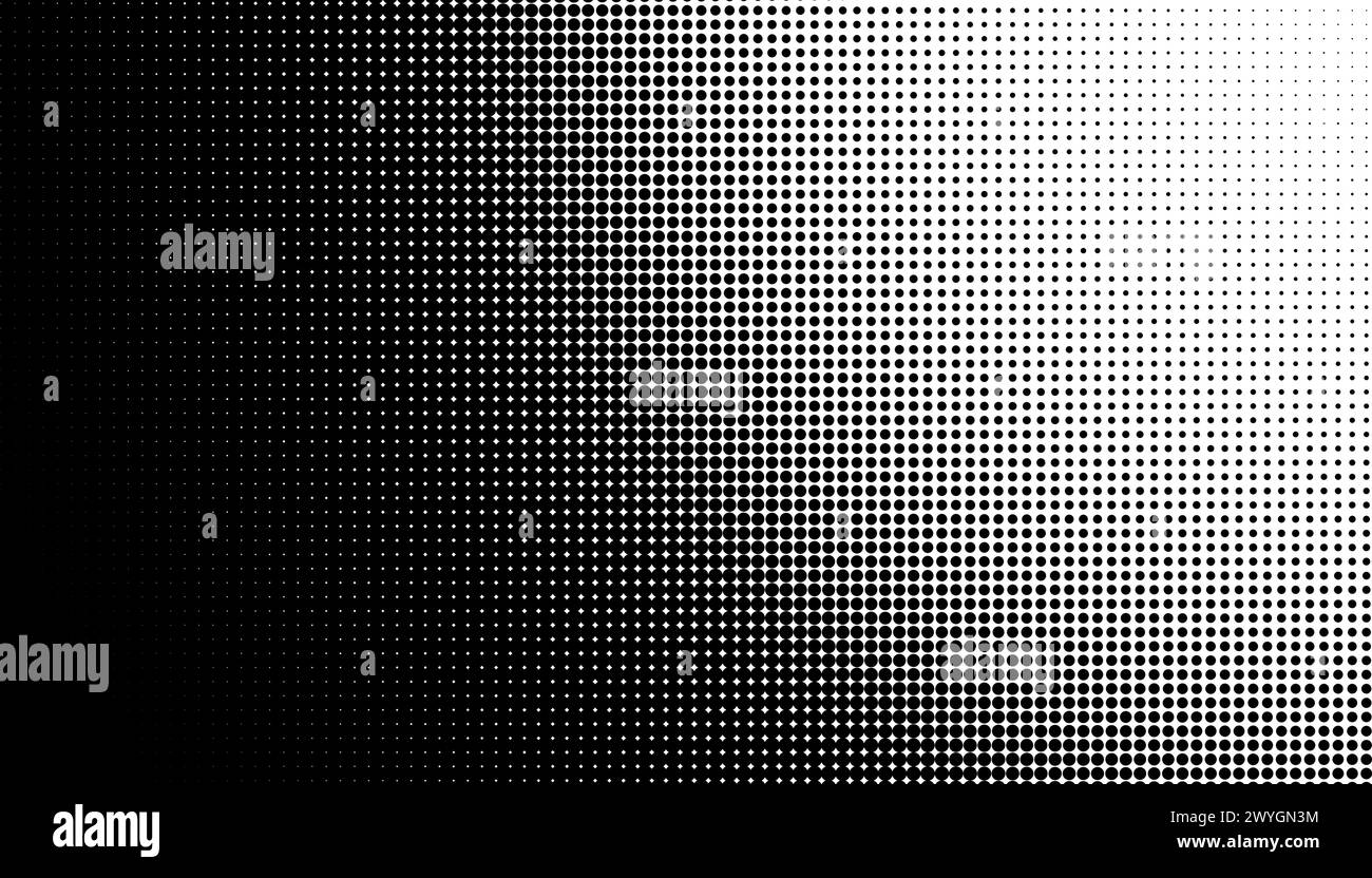 Abstract monochrome grunge halftone pattern. Vector illustration Stock ...