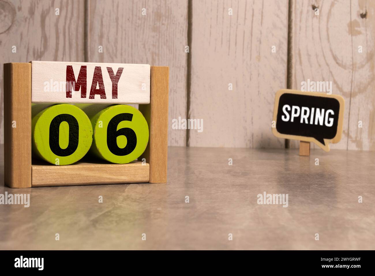 06 May text with blackboard background for calendar. And may is the ...