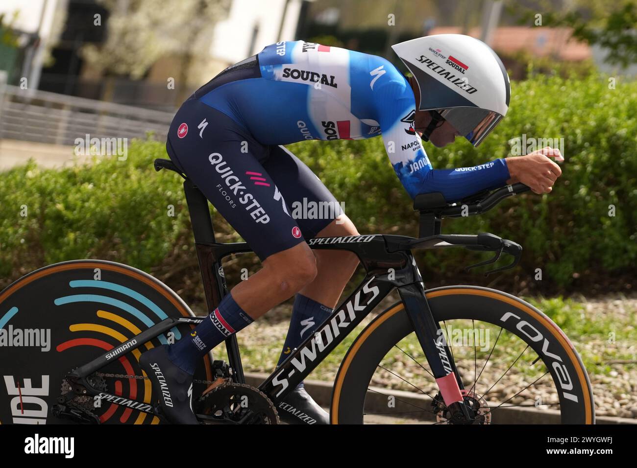 LECERF William Junior Soudal during the Itzulia Basque Country 2024, cycling event, stage 1 Irun ...