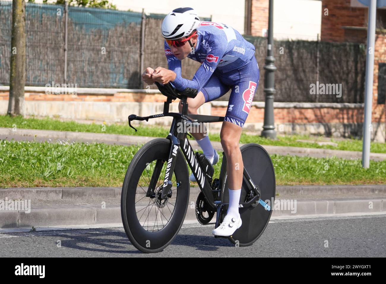 Bahrain - Victorious Team during the Itzulia Basque Country 2024, cycling event, stage 1 Irun ...