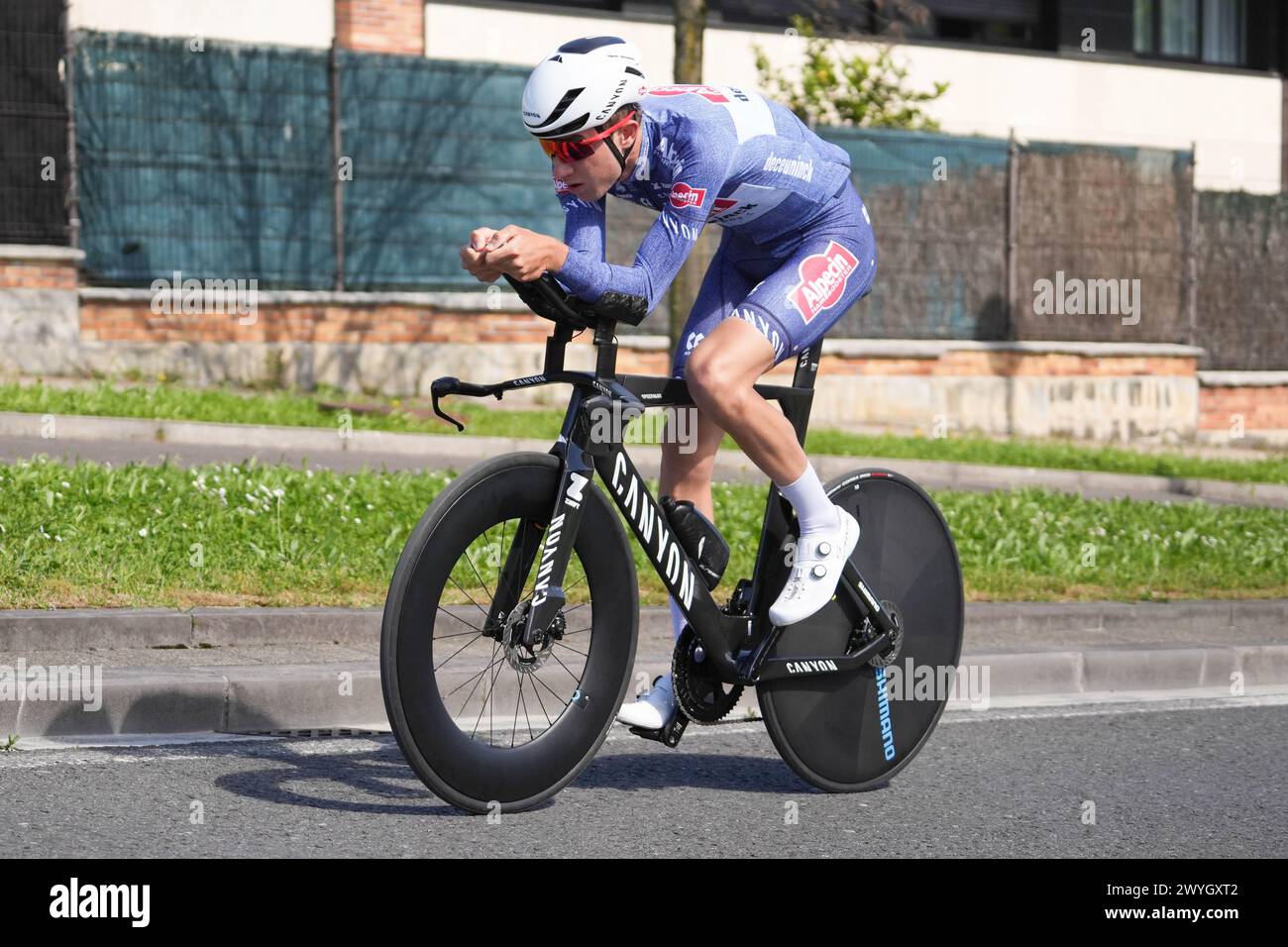 Bahrain - Victorious Team during the Itzulia Basque Country 2024, cycling event, stage 1 Irun ...