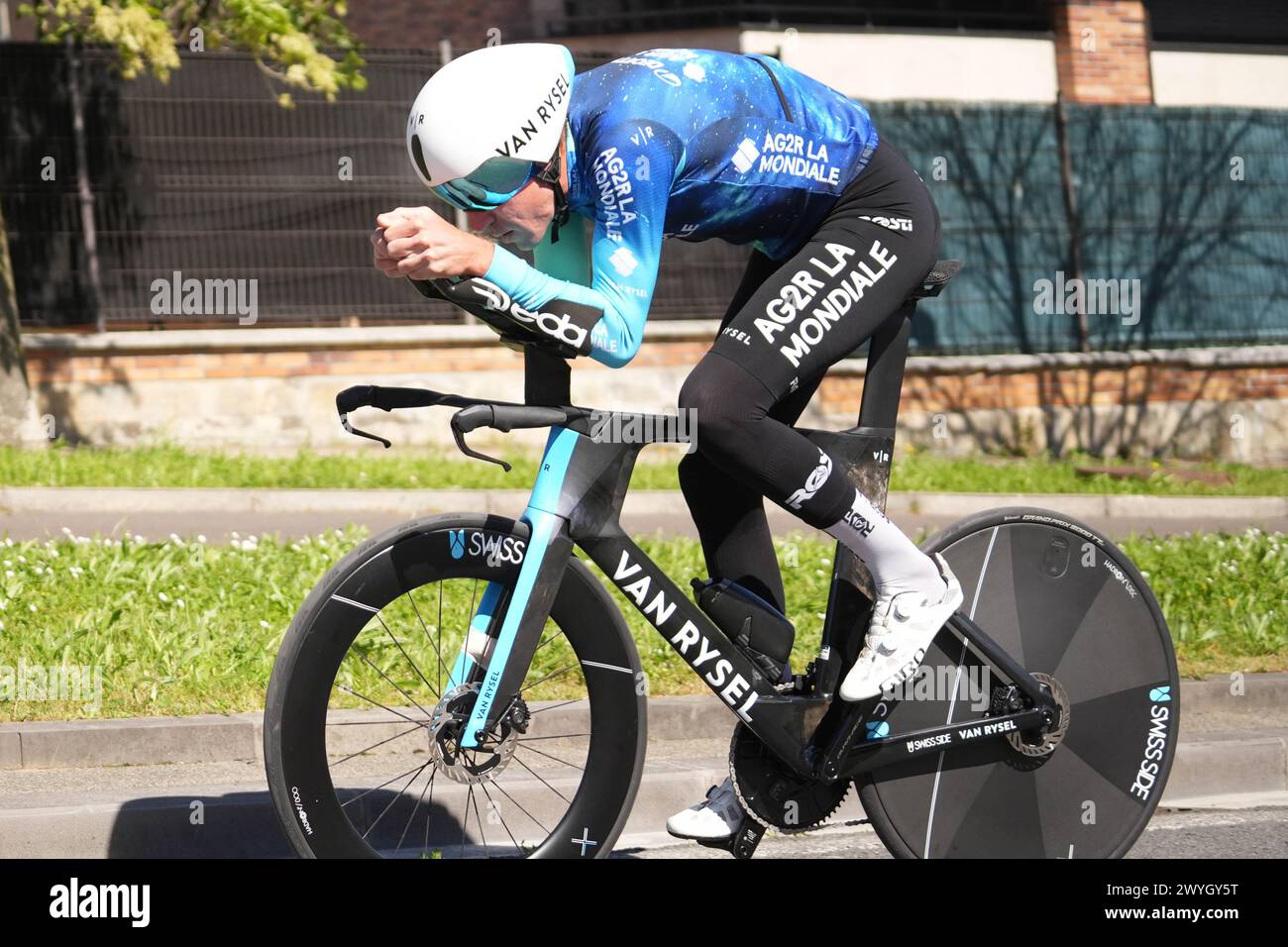 Decathlon AG2R La Mondiale Team during the Itzulia Basque Country 2024, cycling event, stage 1 ...