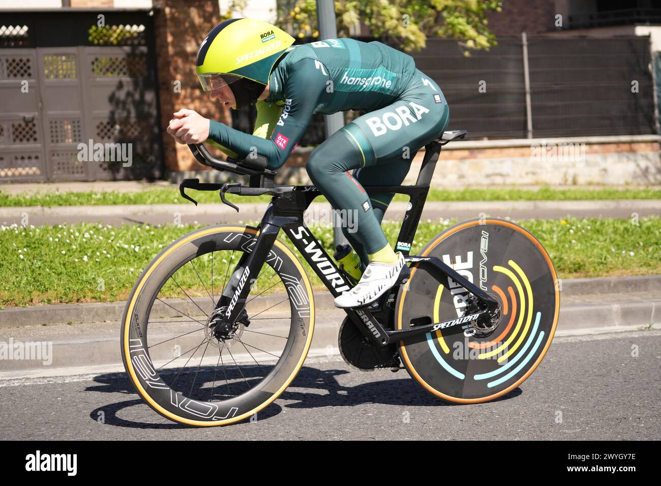 Equipo Kern Pharma during the Itzulia Basque Country 2024, cycling event, stage 1 Irun - Irun ...