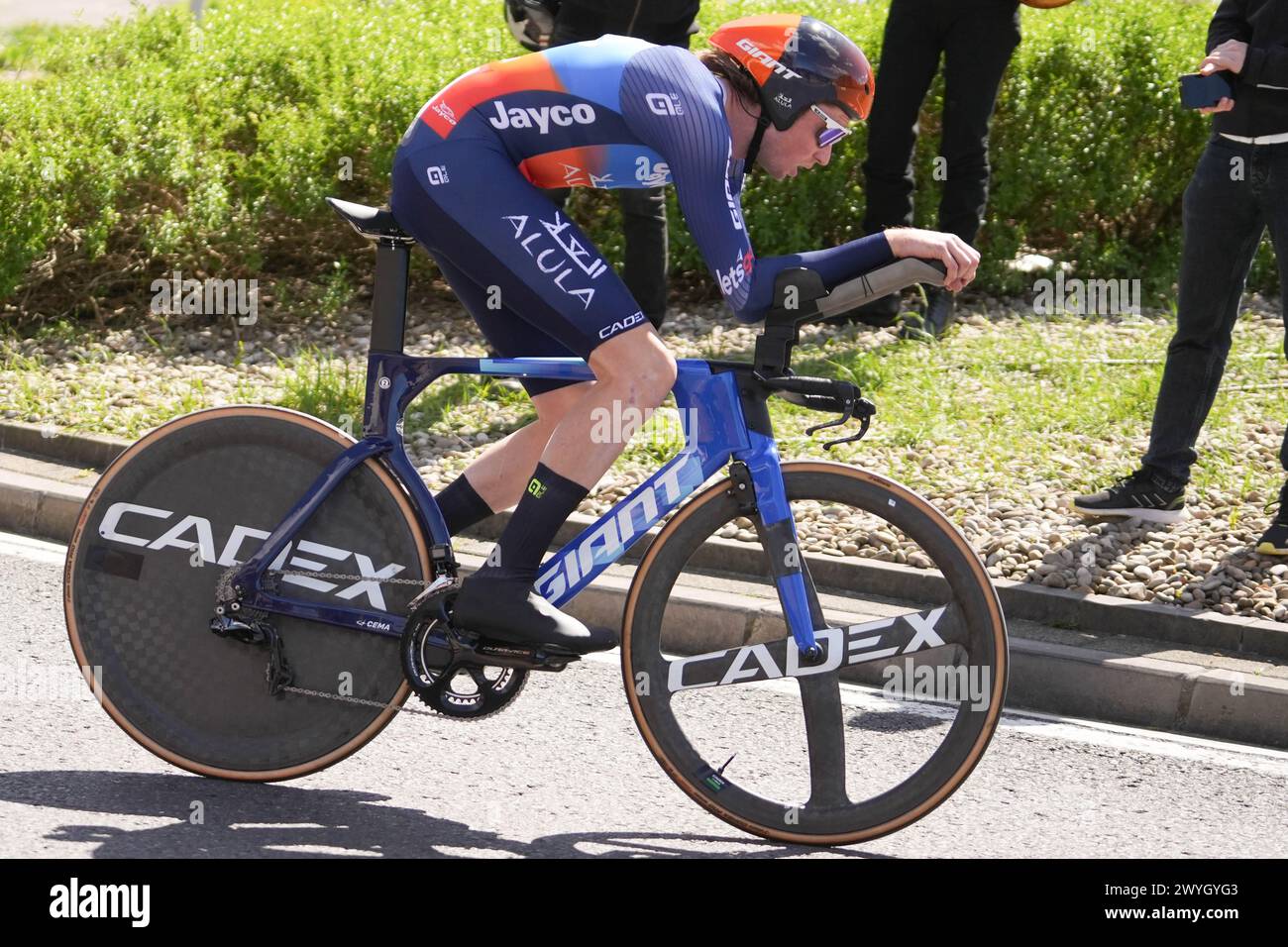 Lucas Walde, HAMILTON TEAM JAYCO ALULA during the Itzulia Basque Country 2024, cycling event ...