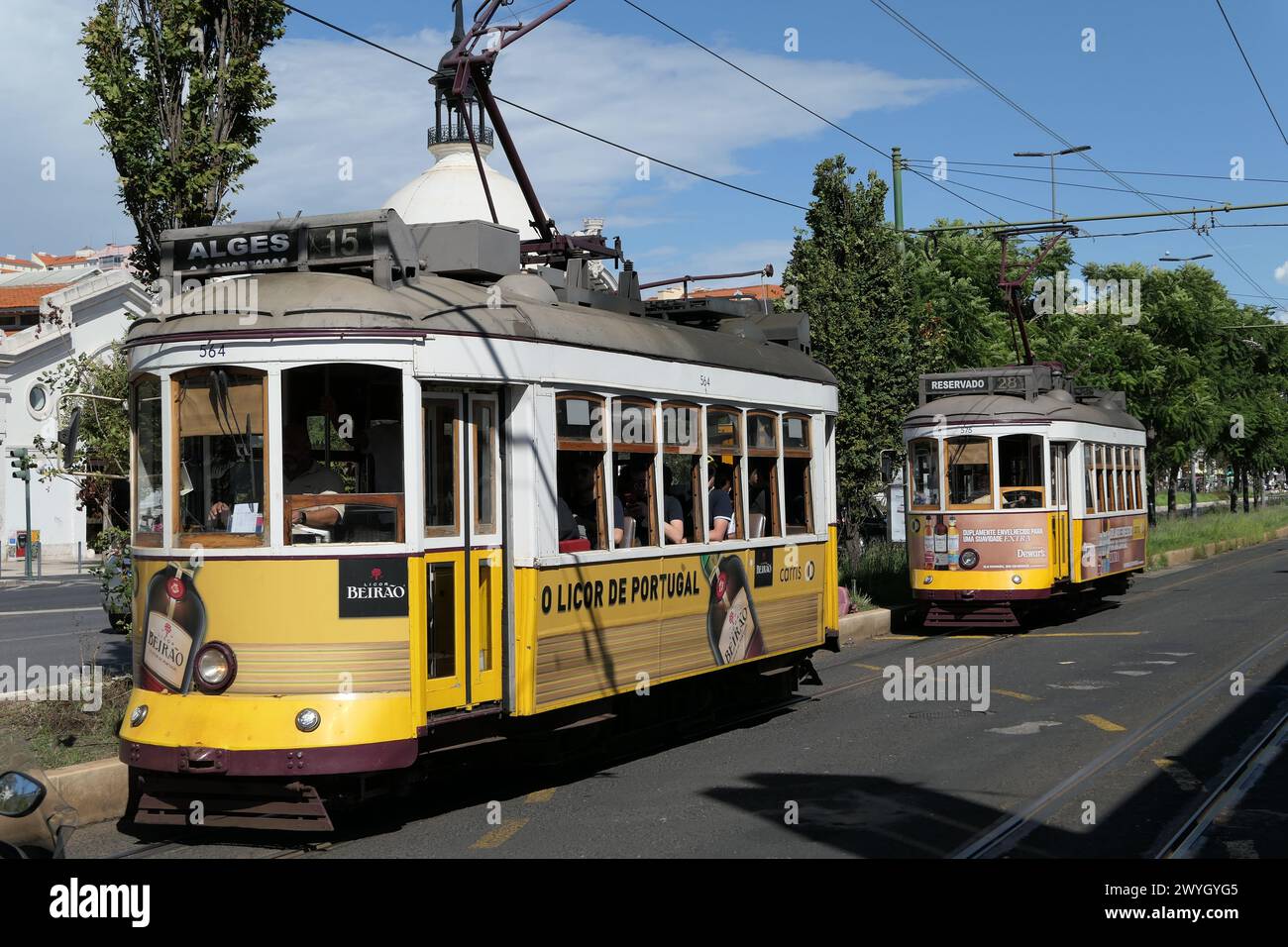 Famous Yellow Trolley runs through the oldest neighborhoods, Lisbon ...