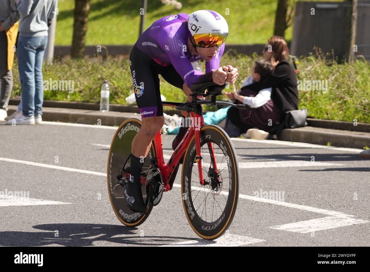 Aaron Murray, GATE BURGOS-BH during the Itzulia Basque Country 2024, cycling event, stage 1 Irun ...