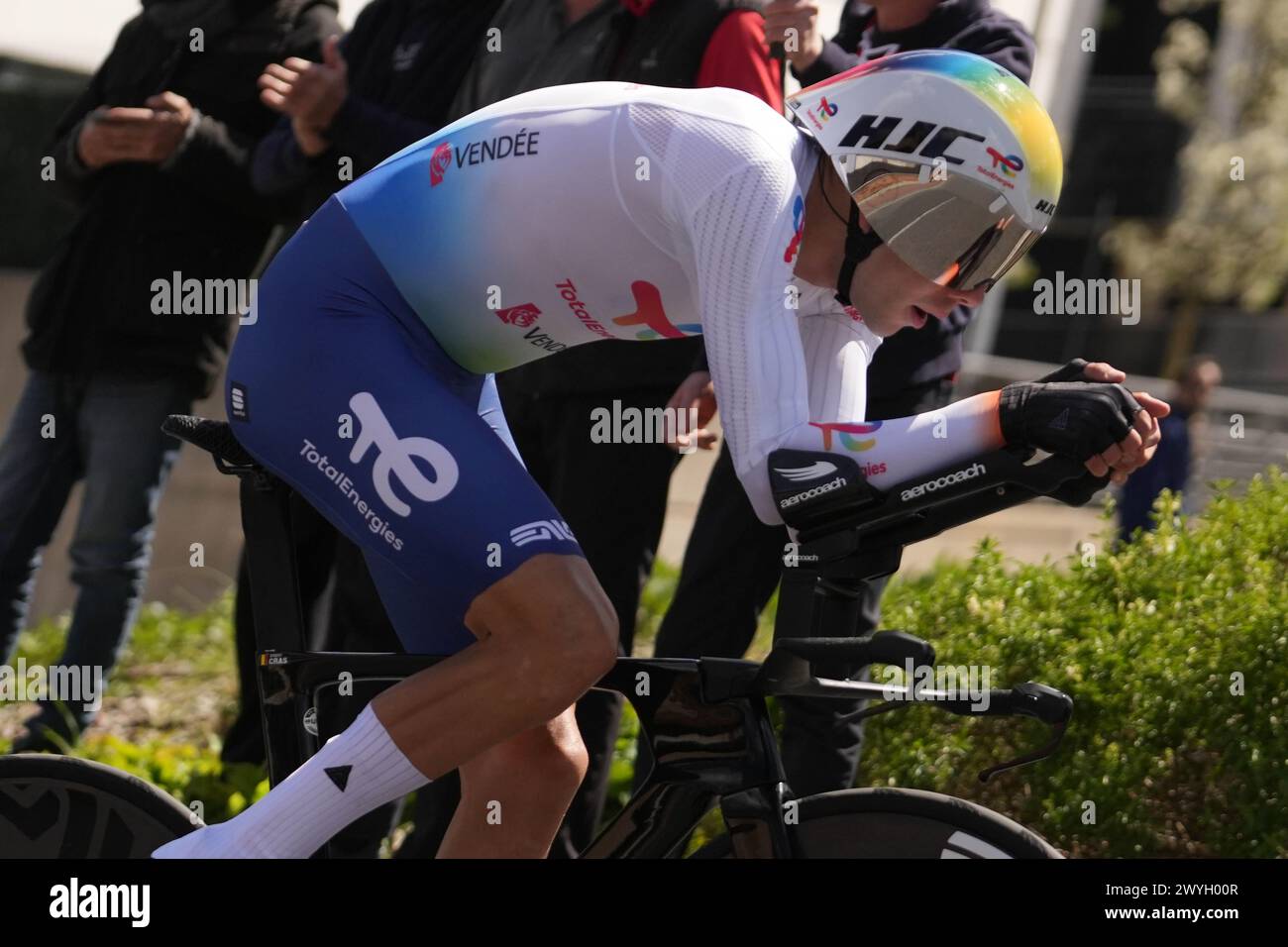 Steff, CRAS TOTALENERGIES during the Itzulia Basque Country 2024, cycling event, stage 1 Irun ...