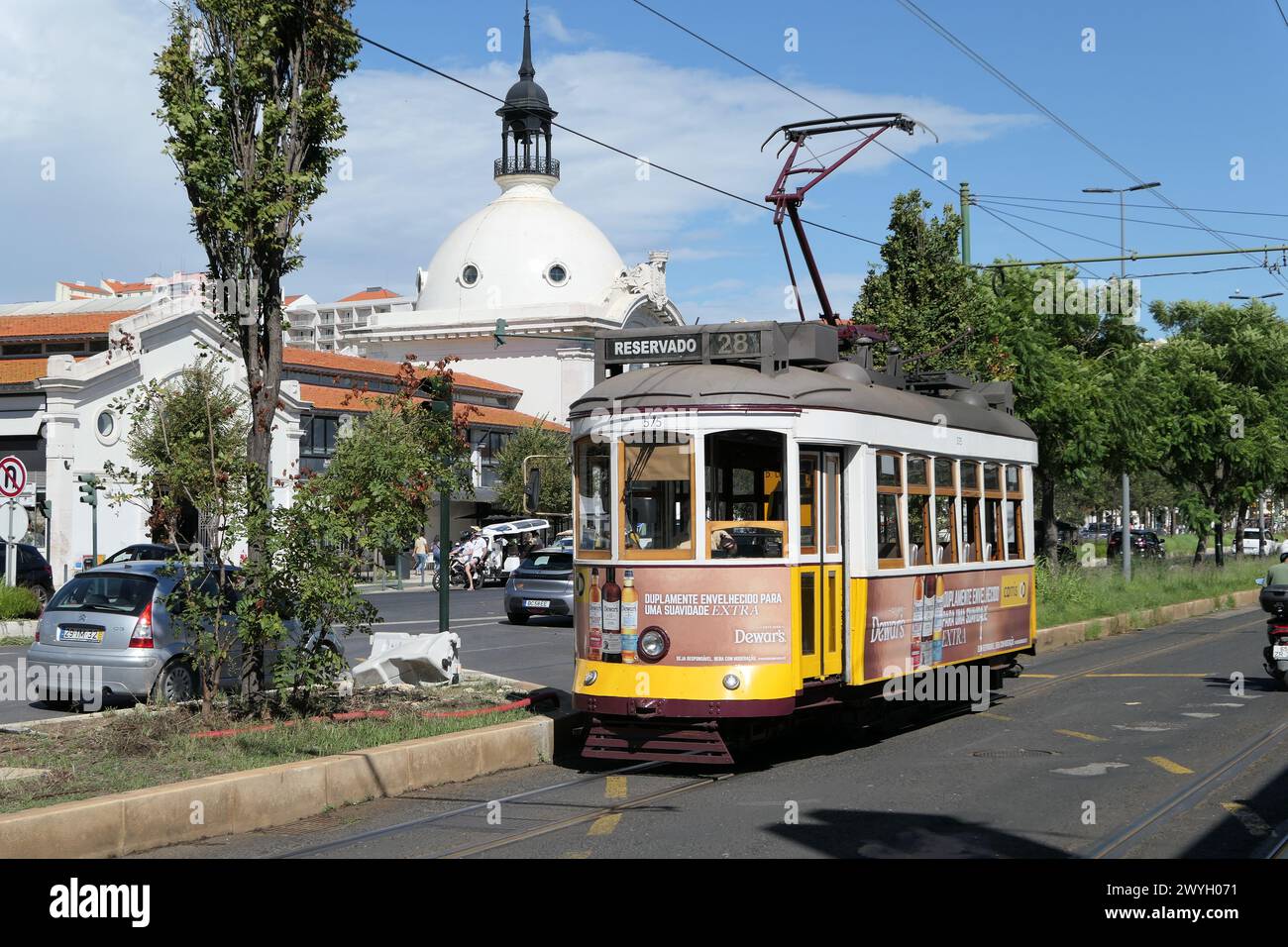 Famous Yellow Trolley runs through the oldest neighborhoods, Lisbon ...