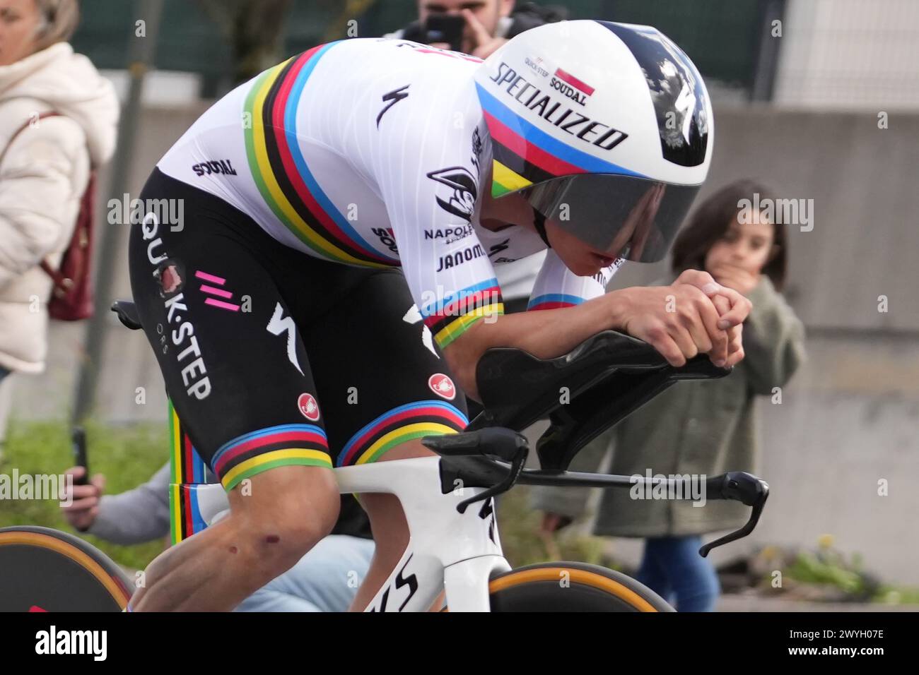 Remco, EVENEPOEL SOUDAL QUICK-STEP during the Itzulia Basque Country 2024, cycling event, stage ...