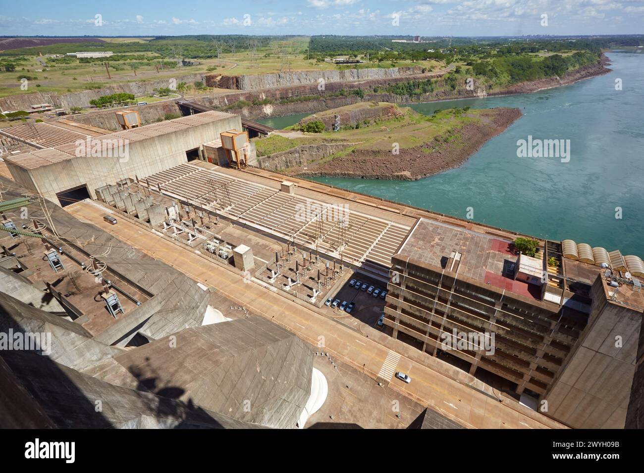 Itaipu Binacional Hydroelectric Power Plant. Generator of renewable ...