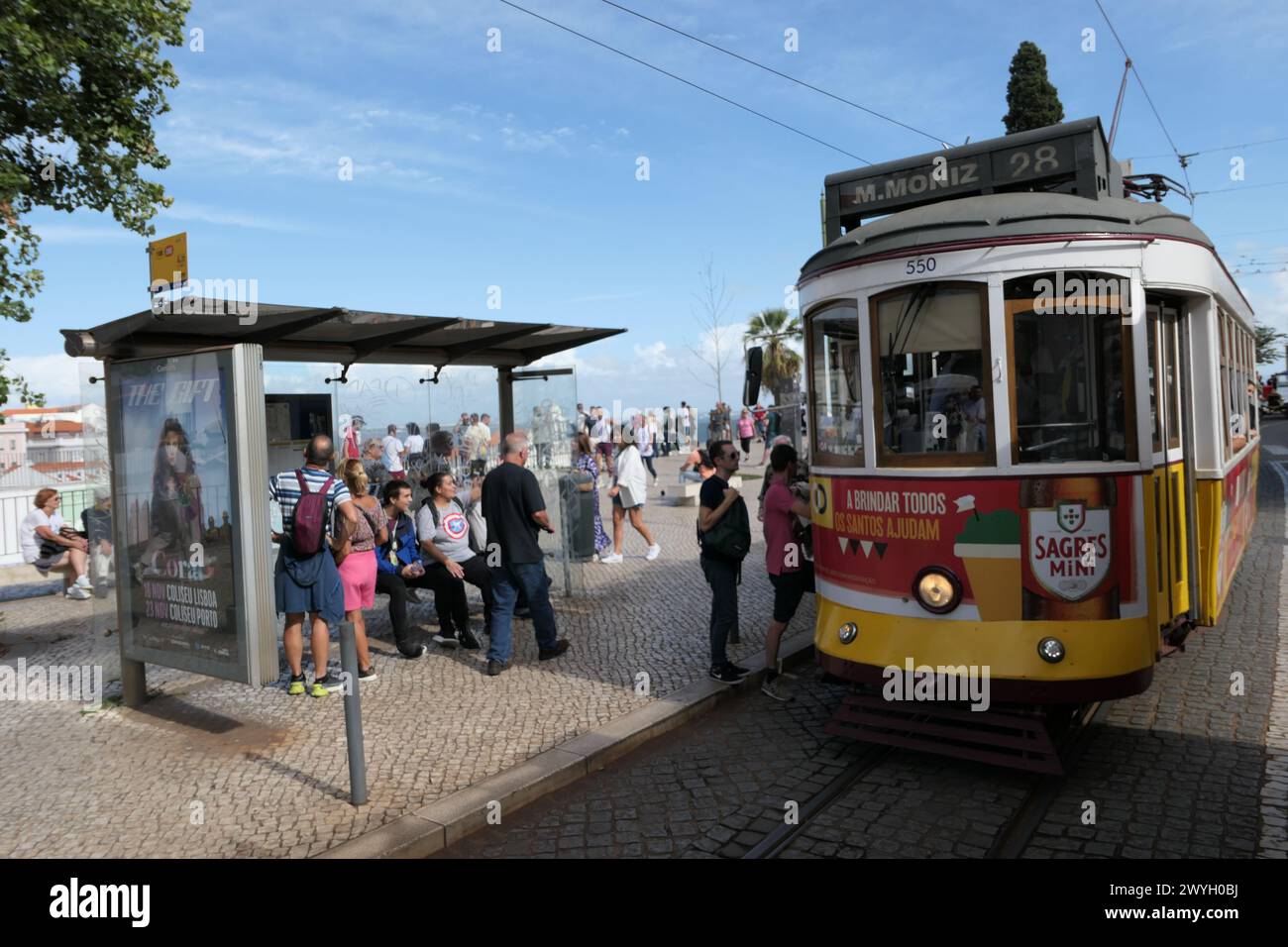 Famous Yellow Trolley runs through the oldest neighborhoods, Lisbon ...
