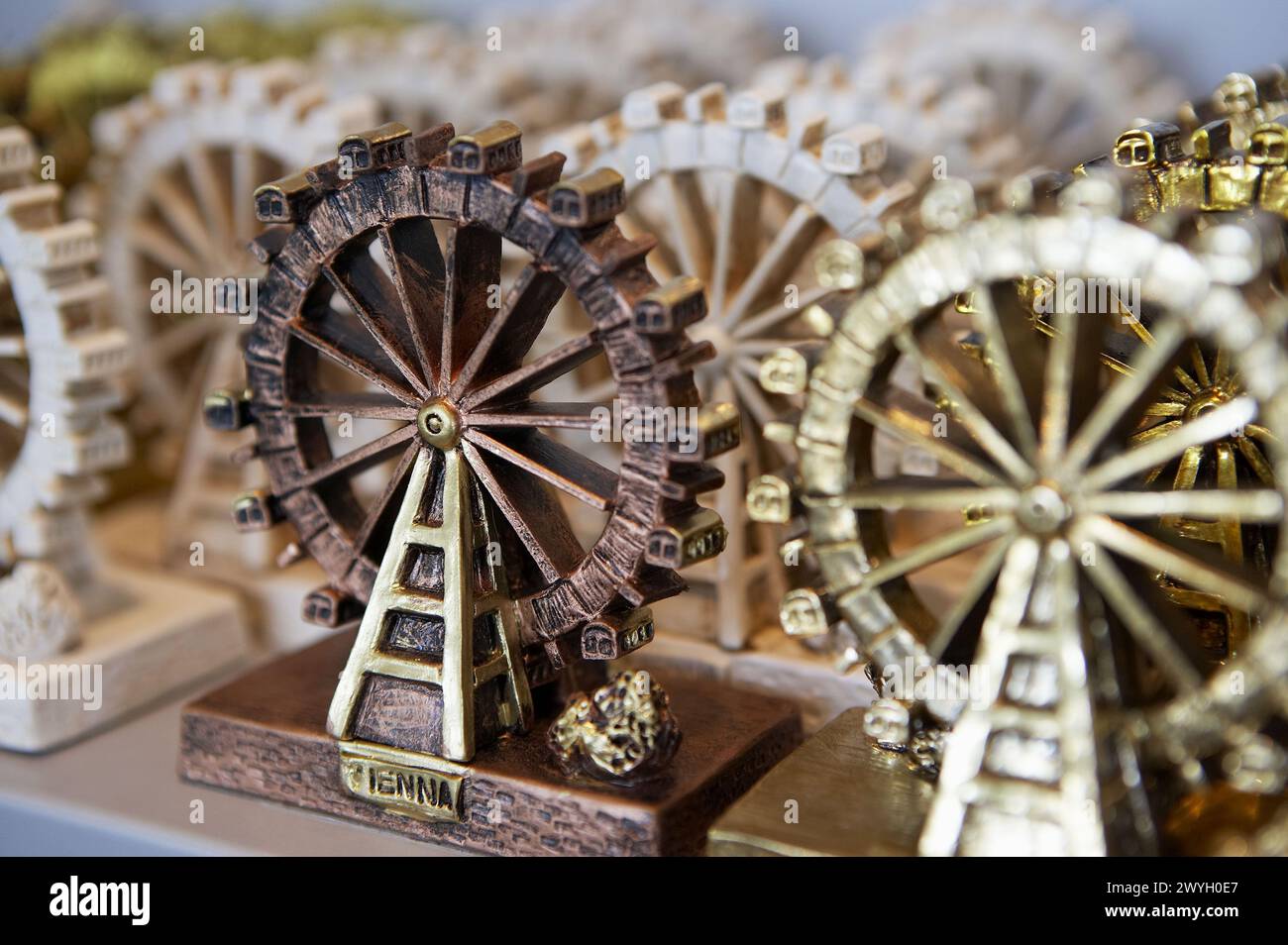 Riesenrad (giant ferris wheel) souvenirs, the Prater, Vienna. Austria ...