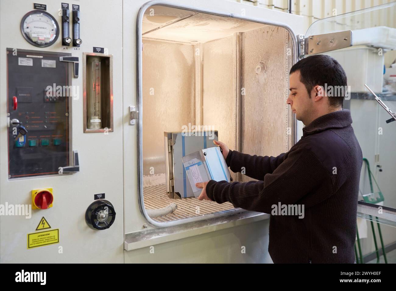 Degree of protection test. Dust chamber. Artificial aging test ...