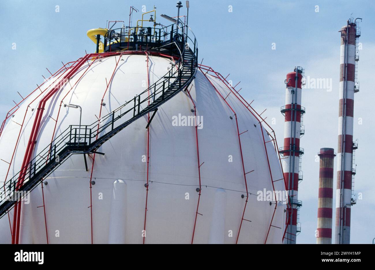Gas tanks repsol ypf oil refinery hi-res stock photography and images ...