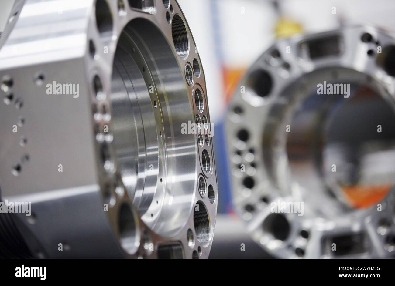 Machined parts. Manufacture of machine tools Stock Photo - Alamy