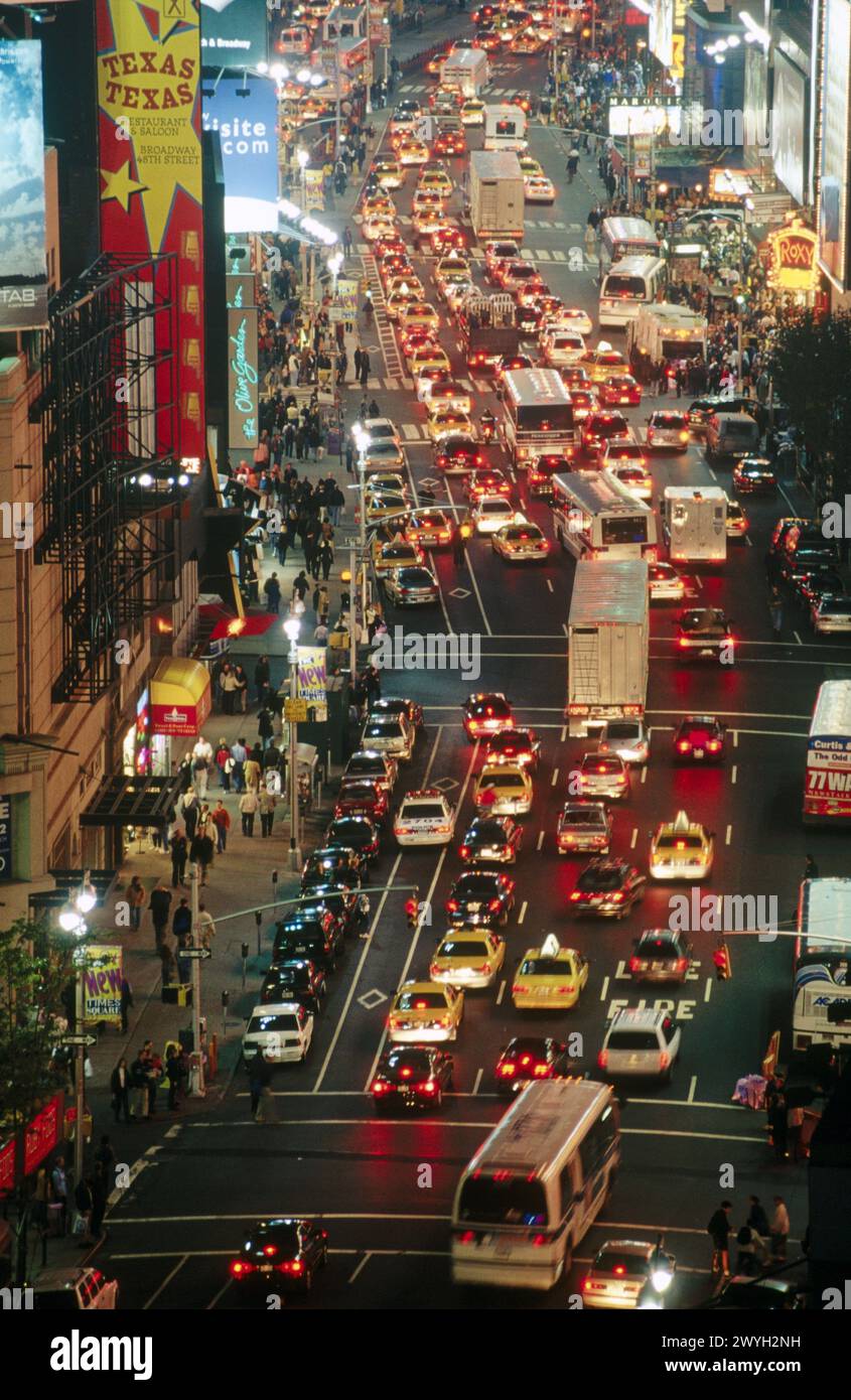 Times square from above night hi-res stock photography and images - Alamy