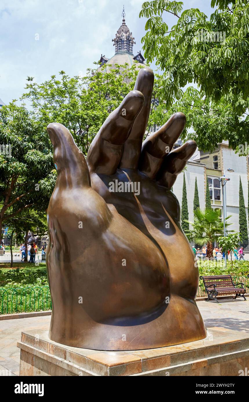 "La Mano" Sculpture by Fernando Botero, Plaza Fernando Botero, Medellin ...