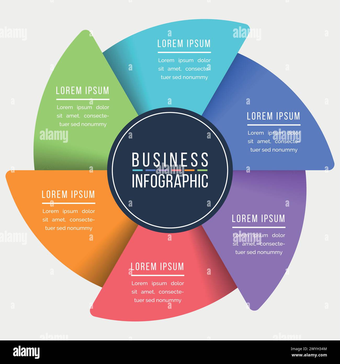6 Steps Infographic business information 6 Steps, objects, elements or ...