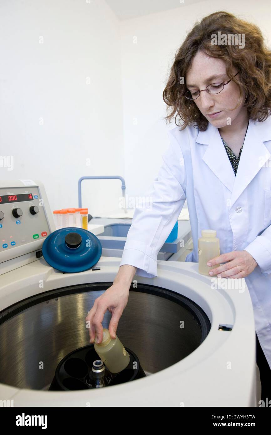 Centrifuge, biopharmaceutical lab, development of new therapeutic ...