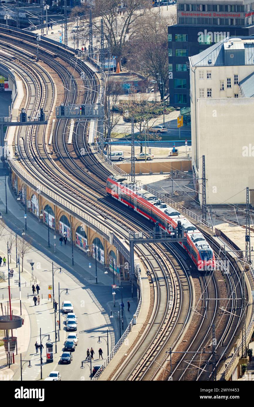 Railroad tracks, railway, Alexanderplatz, Berlin, Germany Stock Photo - Alamy