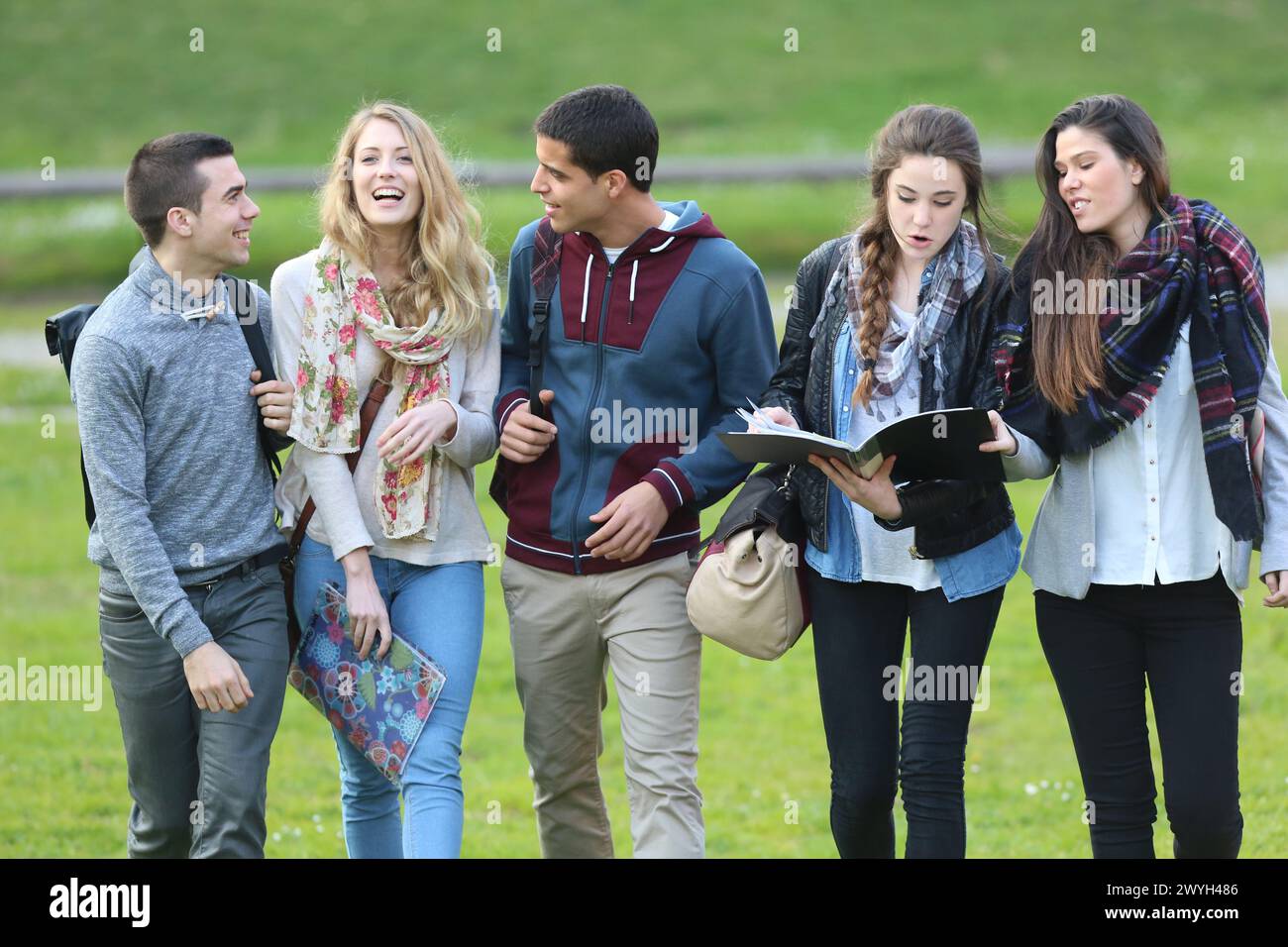 Young students at campus Stock Photo - Alamy