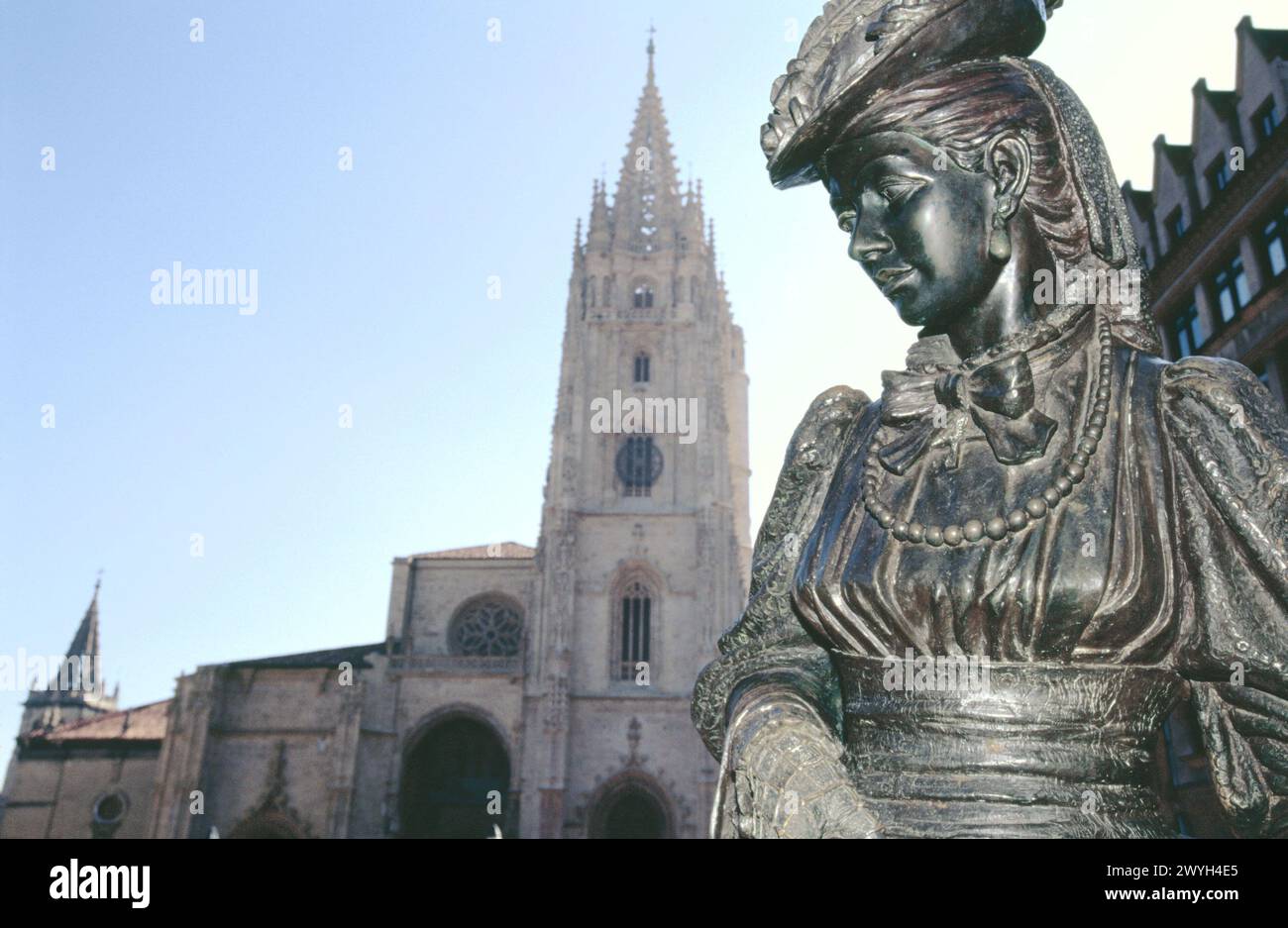 Statue of ´La Regenta´ (´The Regent´s Wife´, a character from the ...