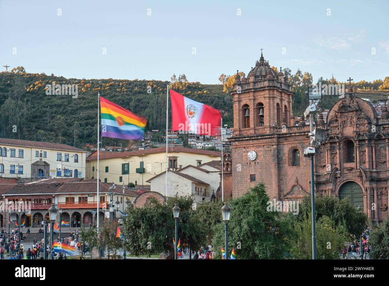 Cusco rainbow flag hi-res stock photography and images - Alamy