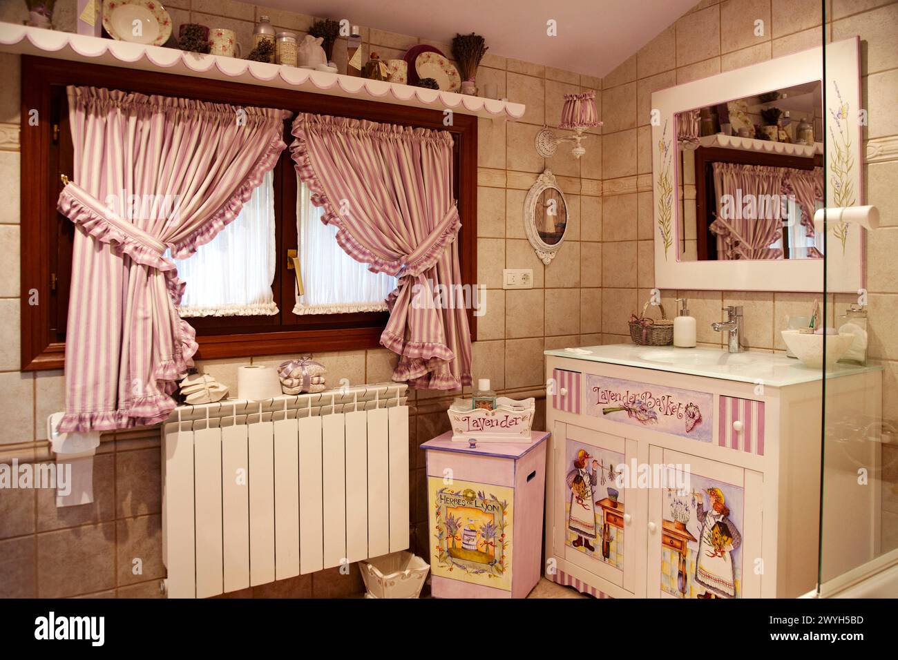 Interior design, bathroom, Karobi handicraft workshop Stock Photo - Alamy