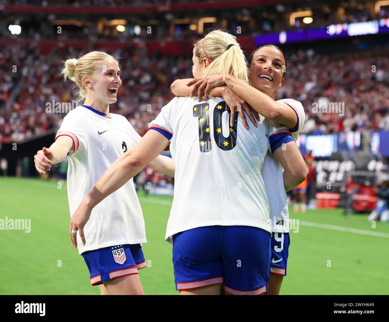 Atlanta, Georgia, USA. 6th Apr, 2024. United States defender JENNA ...