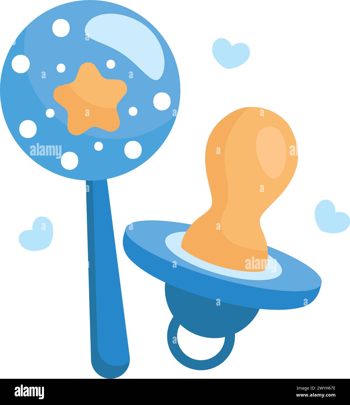 gender reveal blue pacifier Stock Vector Image & Art - Alamy