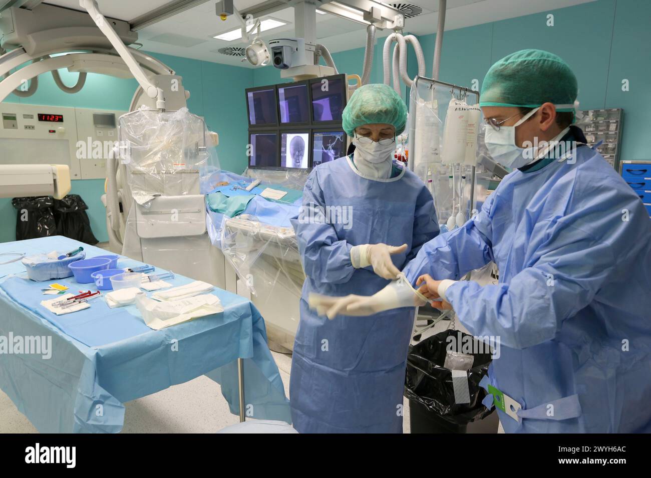 Surgery preparation, Planification, Interventional Neuroradiology ...