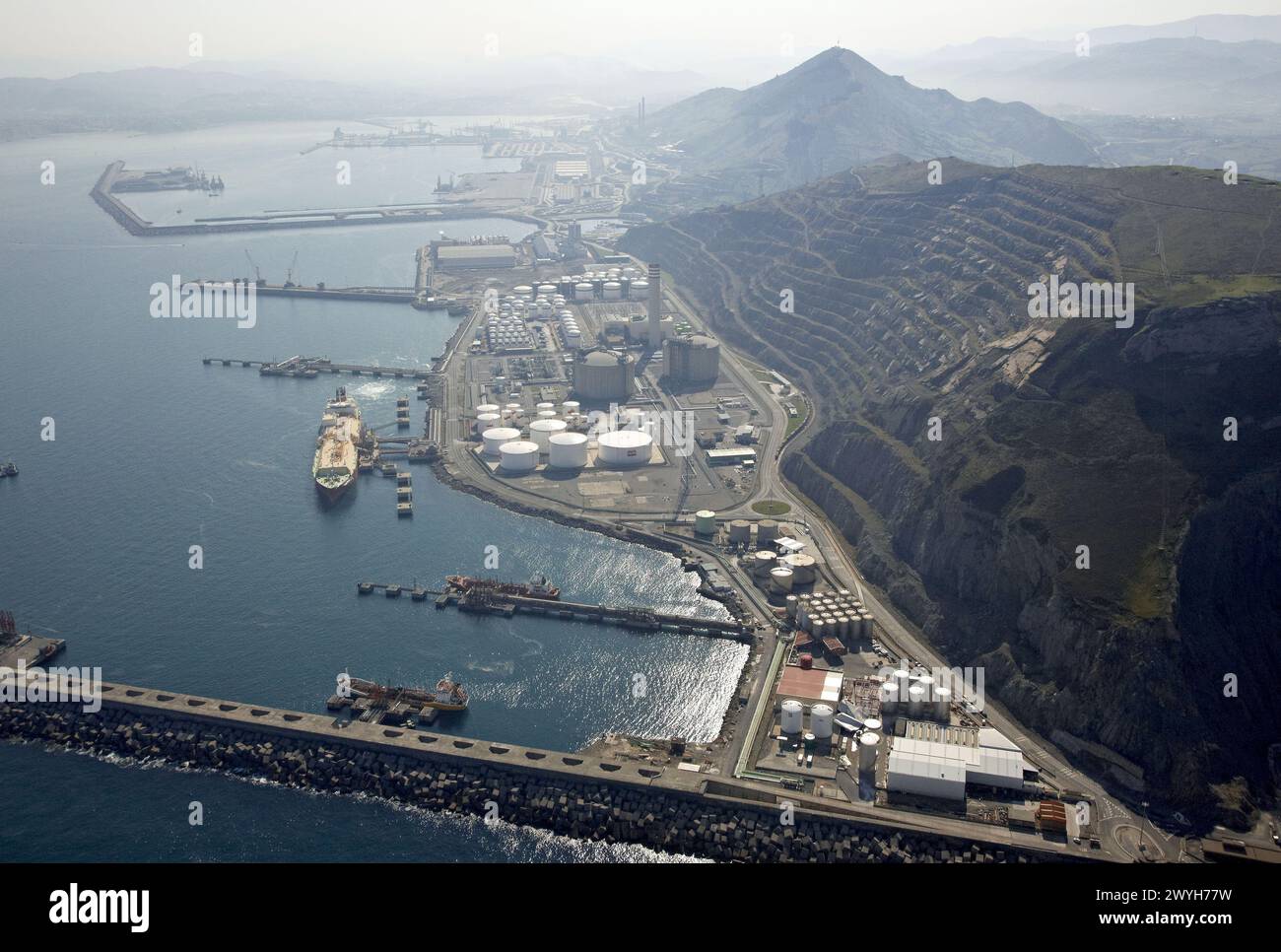 Punta Lucero, Bilbao Port, Biscay, Basque Country, Spain Stock Photo ...