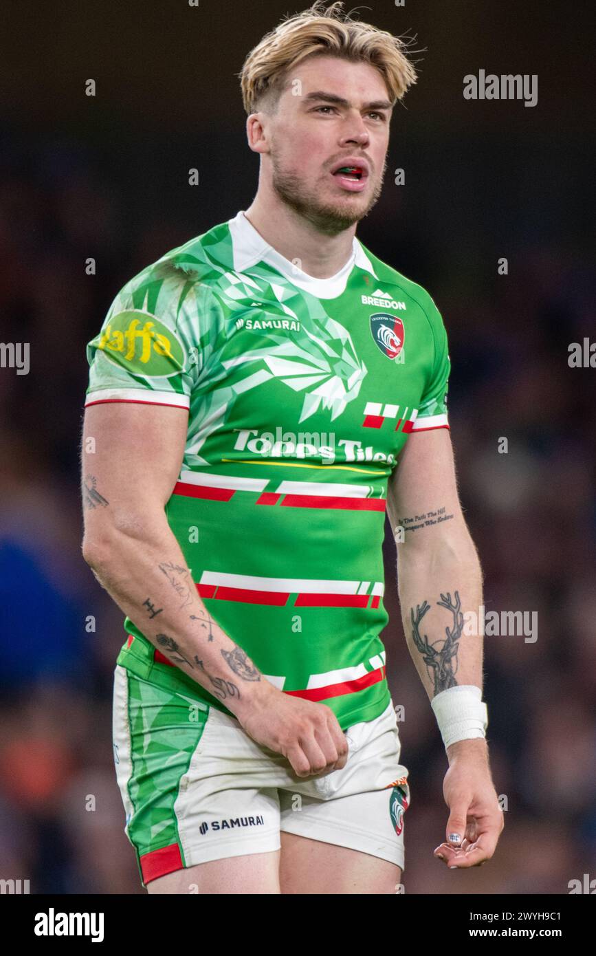 Dublin, Ireland. 07th Apr, 2024. Ollie Hassell-Collins of Leicester ...
