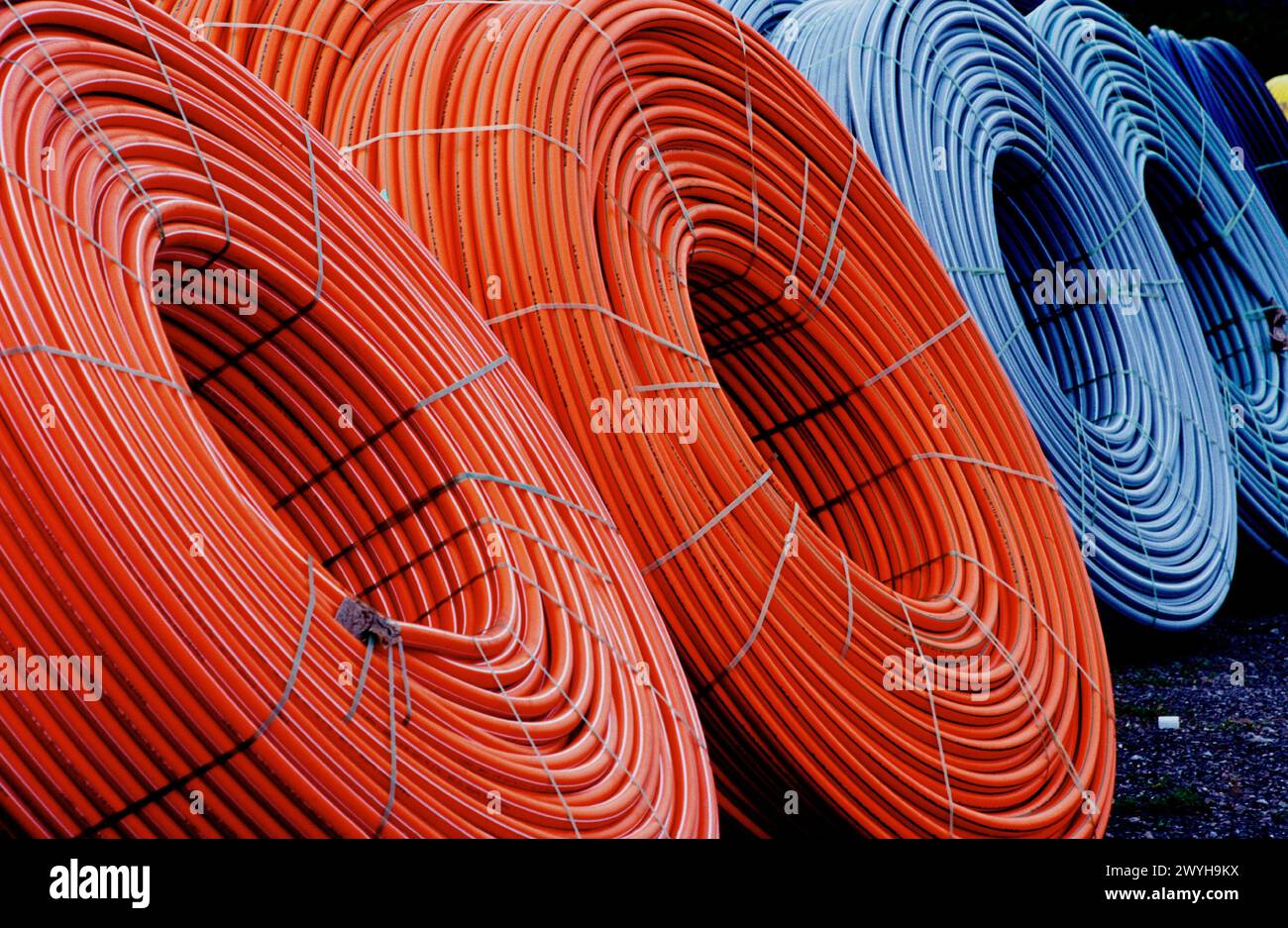 Fiber optics, plastic tubes Stock Photo - Alamy