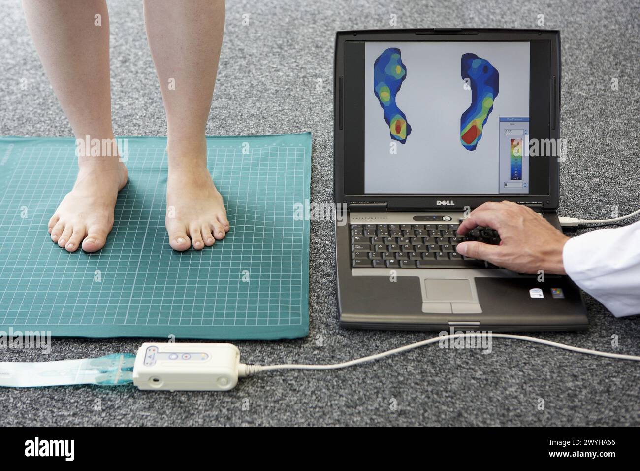 Health and Quality of life Unit researcher monitoring the plantar ...