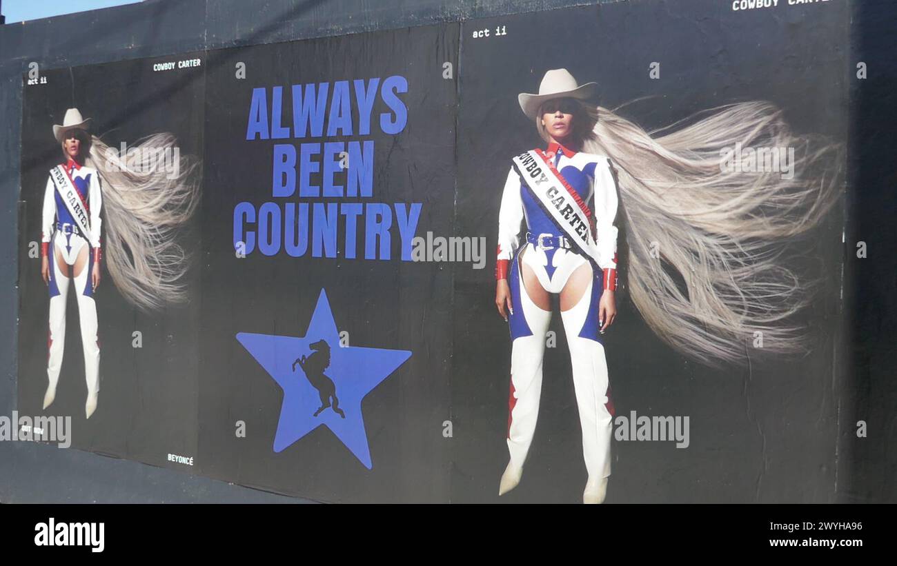 Los Angeles, California, USA 6th April 2024 Beyonce Cowboy Carter ...